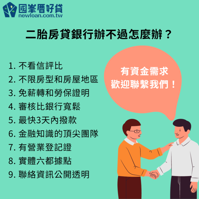 二胎房貸銀行辦不過的5大原因！其實，你還有更好的選擇 國峯厝好貸